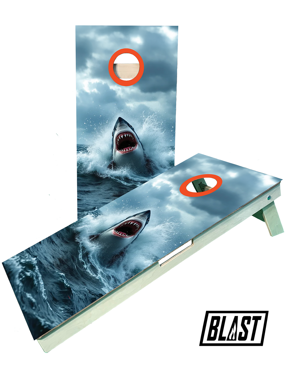 Great White Shark Cornhole Boards – blastcornhole